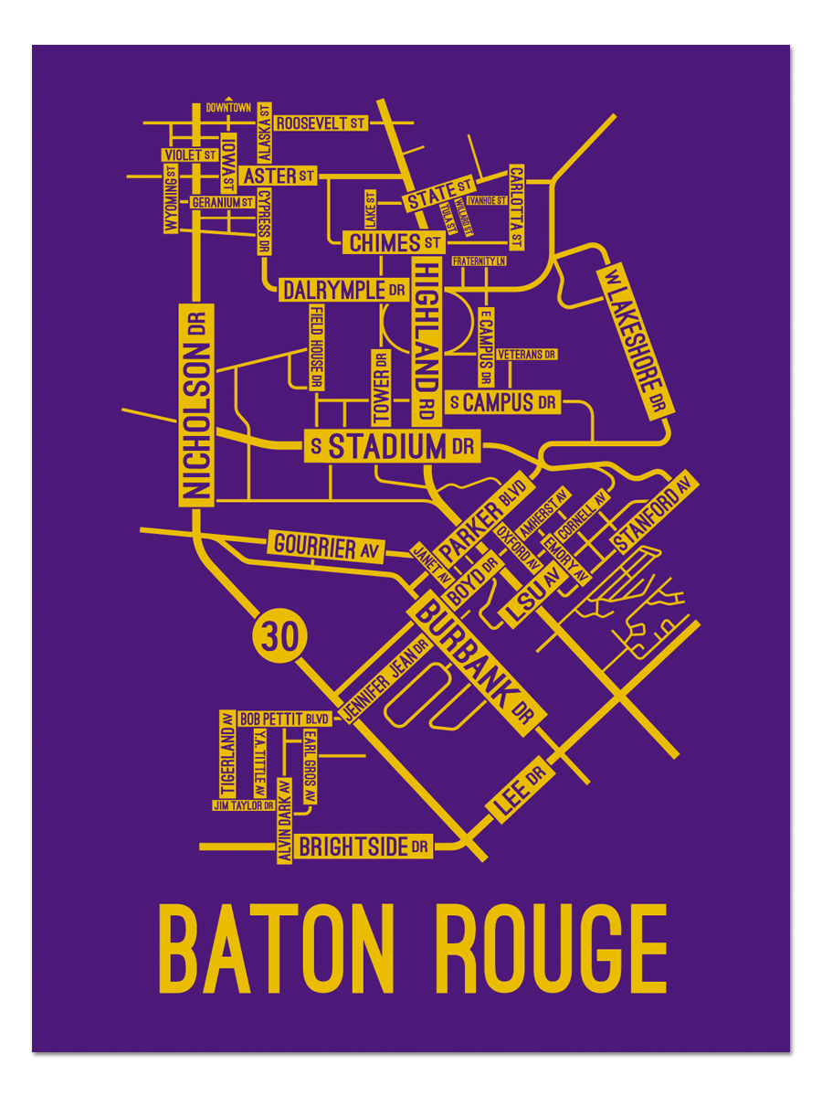 Mapa De Calles De Baton Rouge