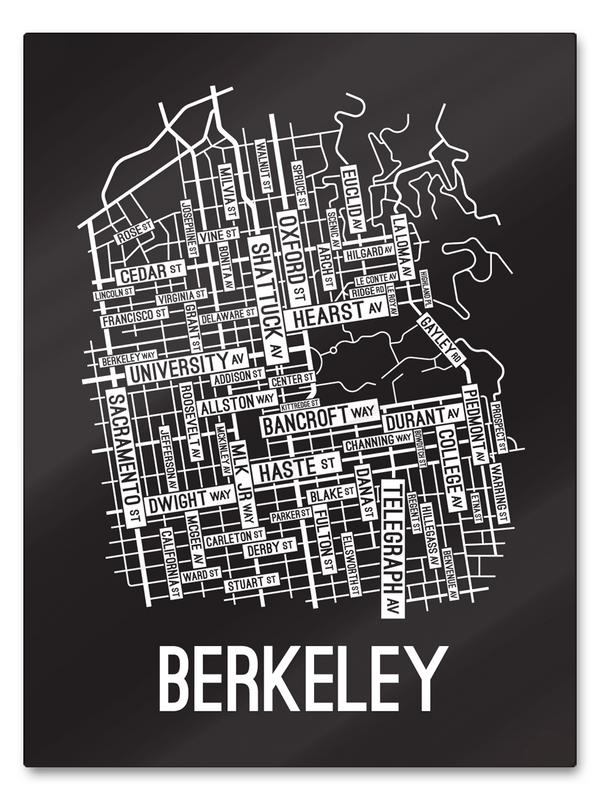 Berkeley, California Street Map - School Street Posters