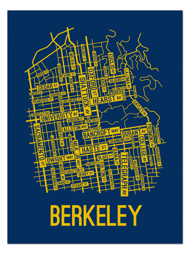School Street Posters - College Town Maps
