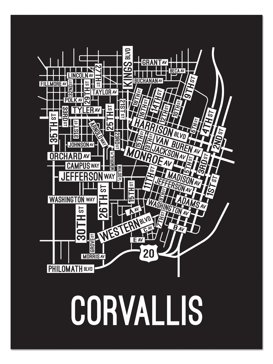Map Of Downtown Corvallis Oregon Amazon.com: Corvallis, Oregon Map