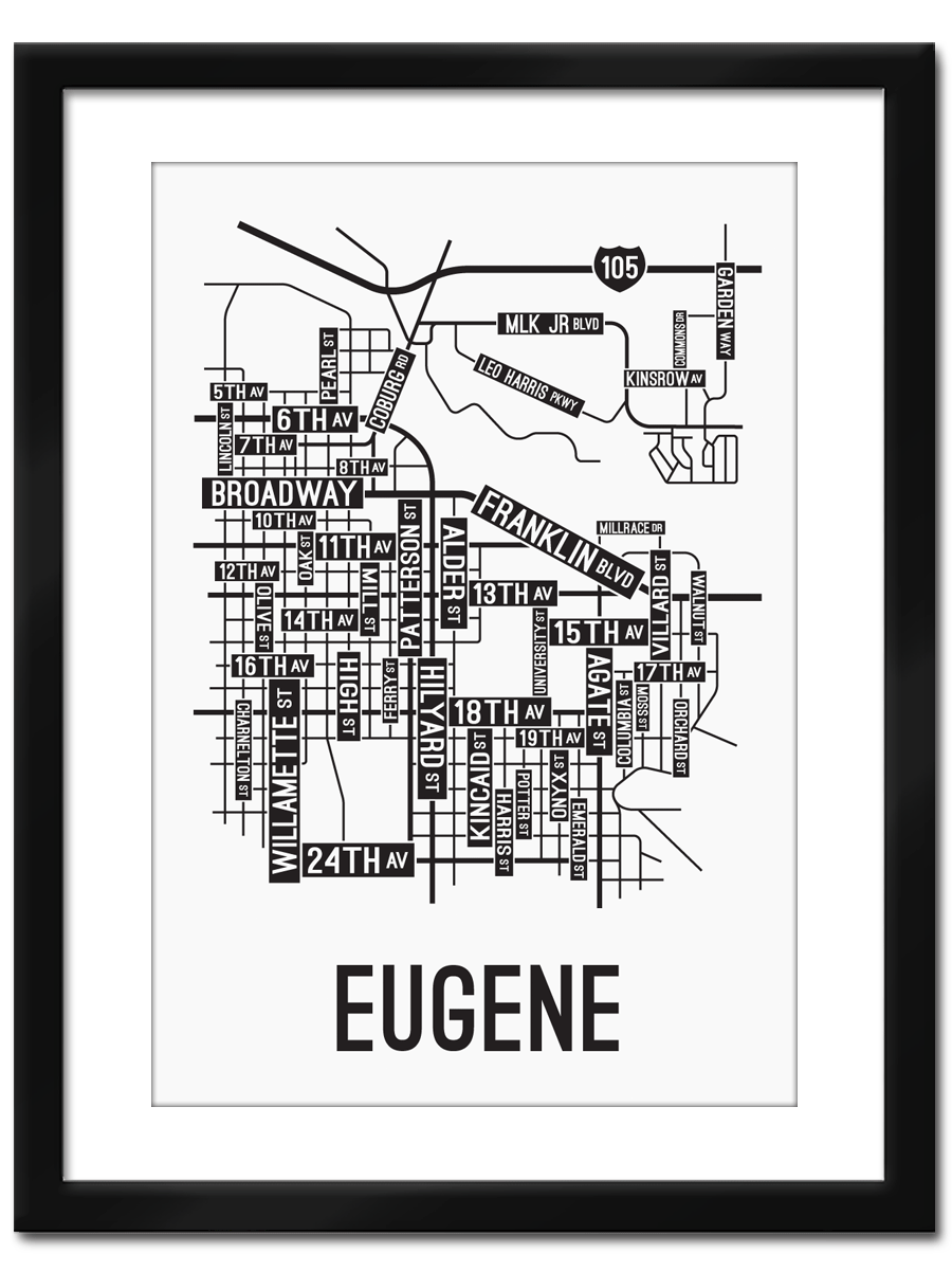 Eugene Oregon Neighborhood Map
