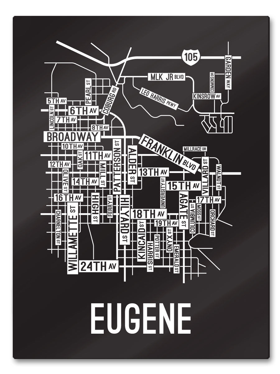 Eugene Oregon Neighborhood Map