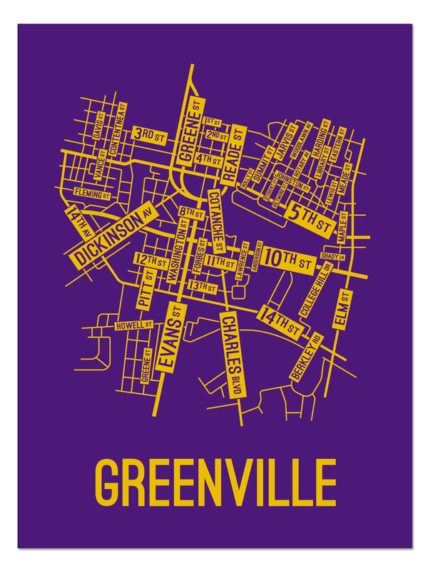 Greenville, North Carolina - School Street Posters
