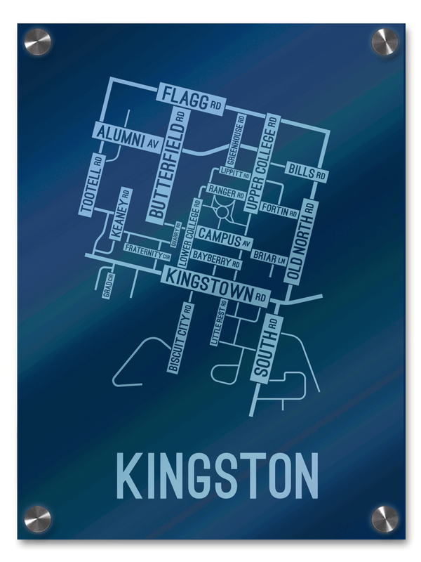 Kingston, Rhode Island Street Map | School Street Posters