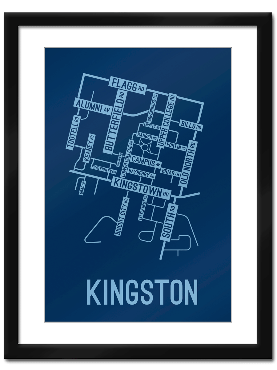 Kingston, Rhode Island Street Map | School Street Posters