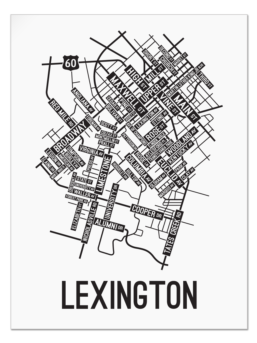 Road Map Of Lexington Ky Area Map Of Lexington, Ky., Ca. 1941. Maps