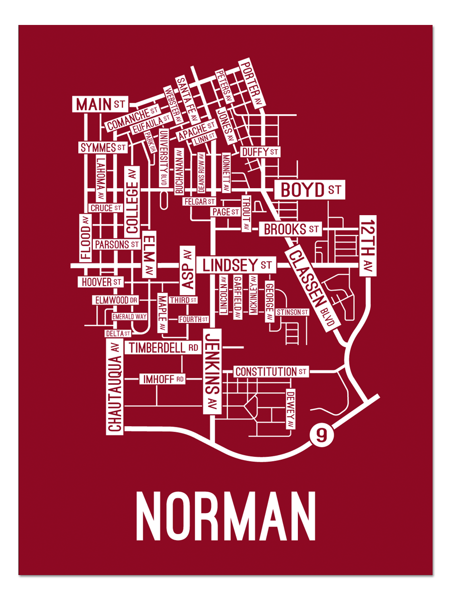 City Street Map Of Oklahoma City