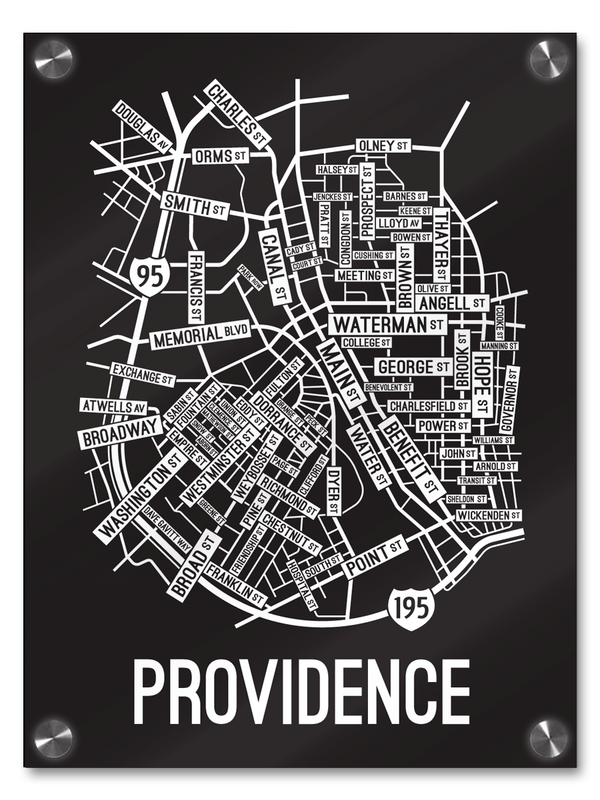 Providence, Rhode Island Street Map - School Street Posters