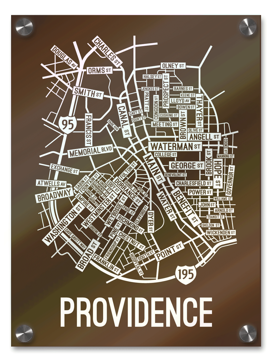 Providence, Rhode Island Street Map - School Street Posters