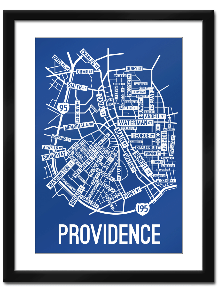 Providence, Rhode Island Street Map - School Street Posters