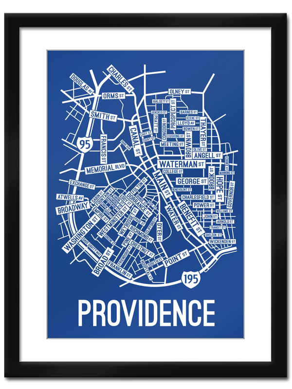 Providence, Rhode Island Street Map - School Street Posters