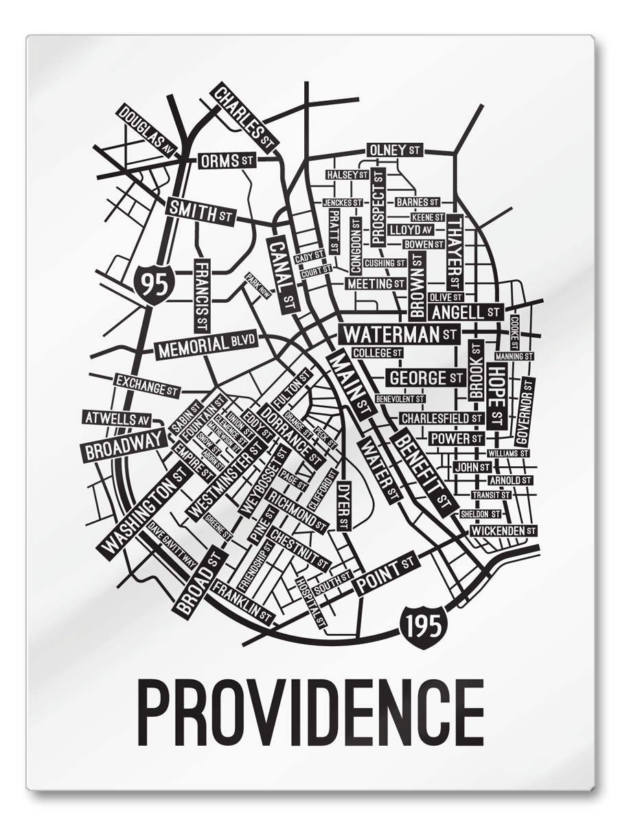 Providence, Rhode Island Street Map - School Street Posters
