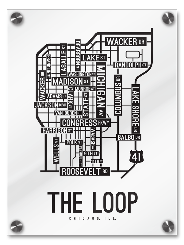 The Loop, Chicago Street Map - School Street Posters