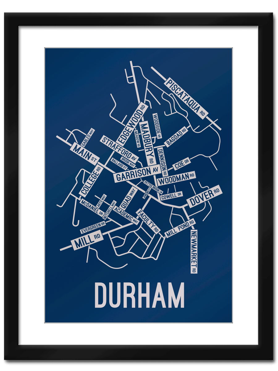 Durham, New Hampshire Street Map - School Street Posters