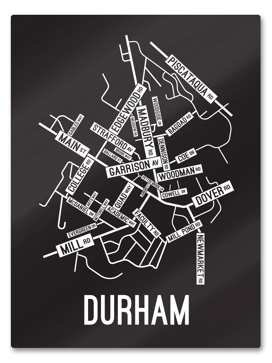 Durham, New Hampshire Street Map - School Street Posters
