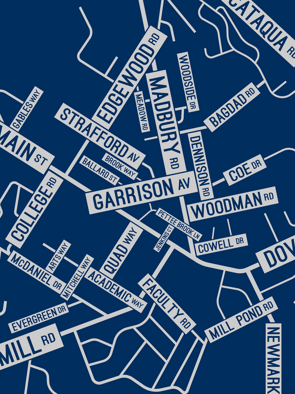 Durham, New Hampshire Street Map - School Street Posters