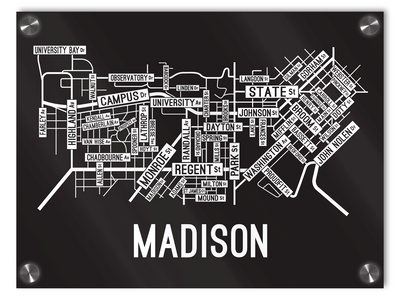 Madison, Wisconsin Street Map - School Street Posters