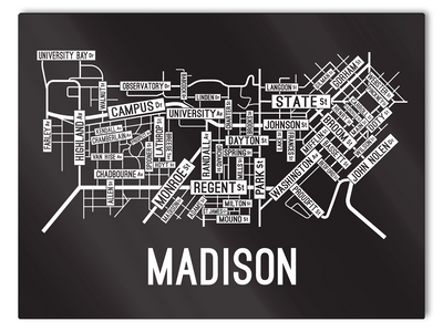 Madison, Wisconsin Street Map - School Street Posters