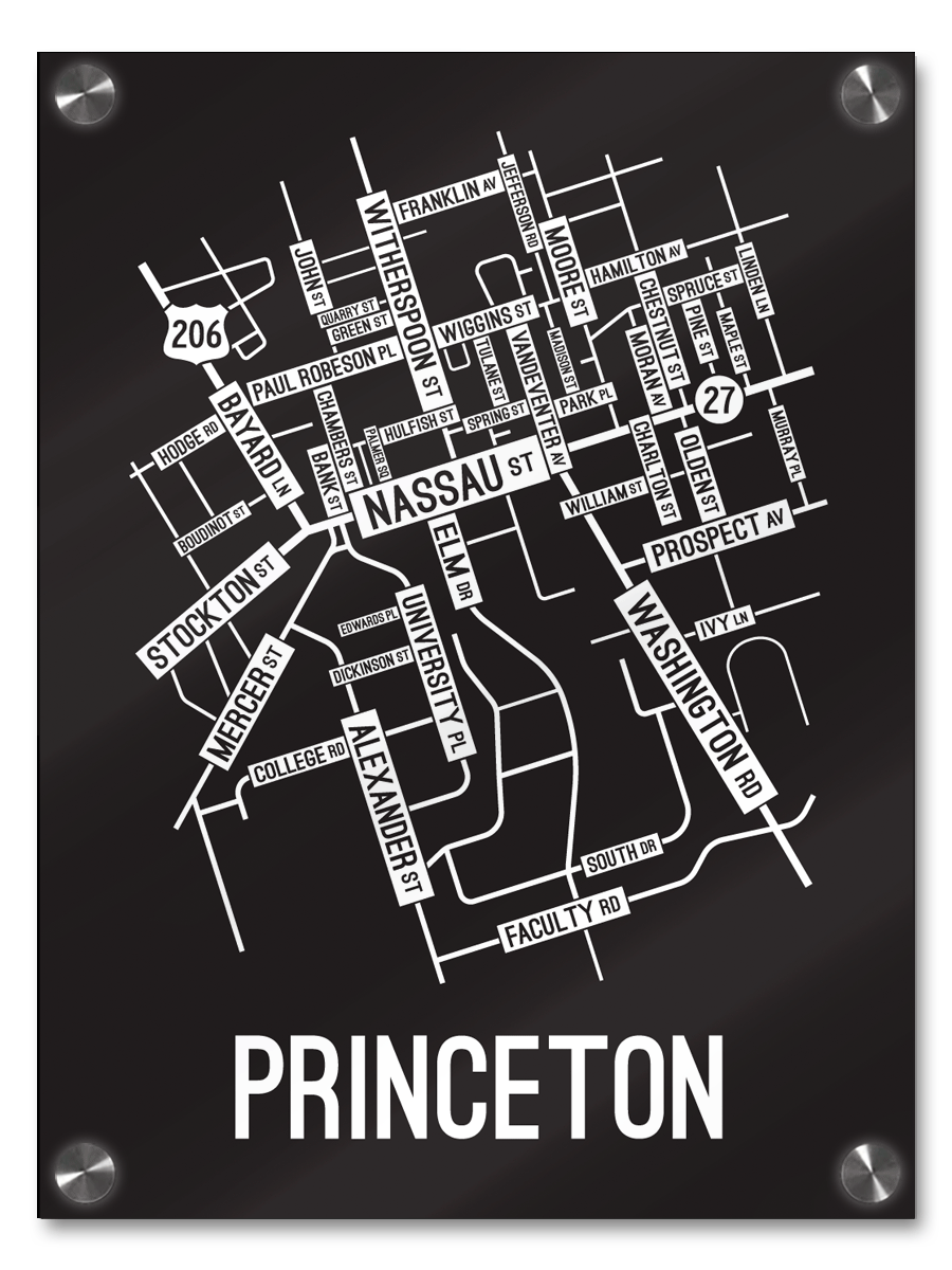 Princeton, New Jersey Street Map - School Street Posters