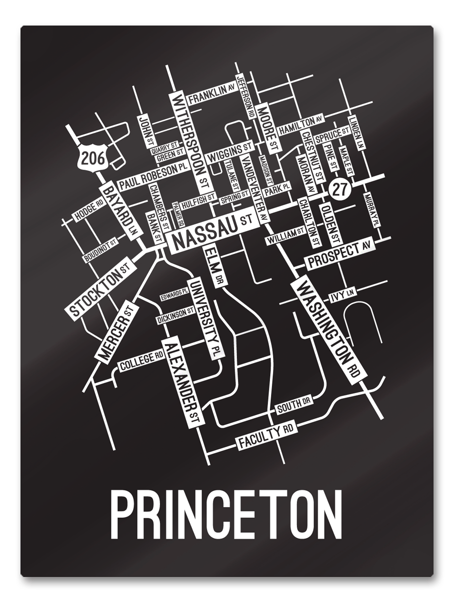 Princeton, New Jersey Street Map - School Street Posters