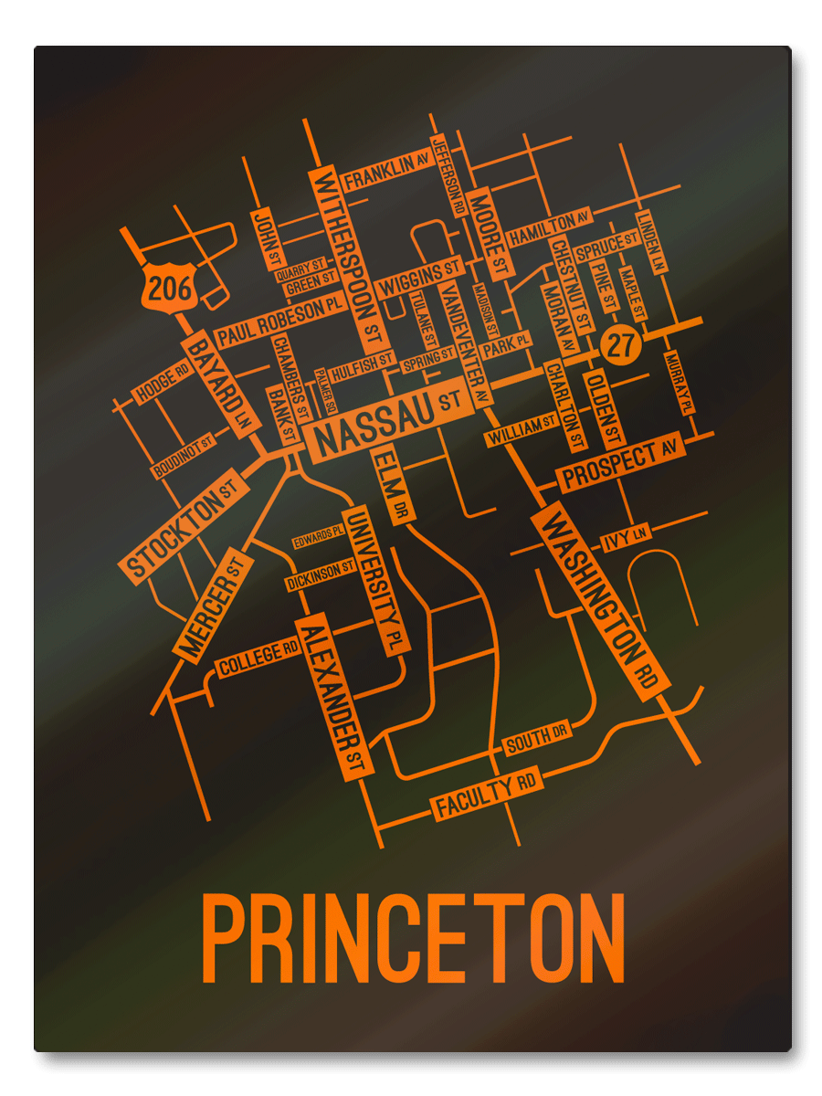 Princeton City Map Vintage Princeton Maine Map Poster, Princeton ME
