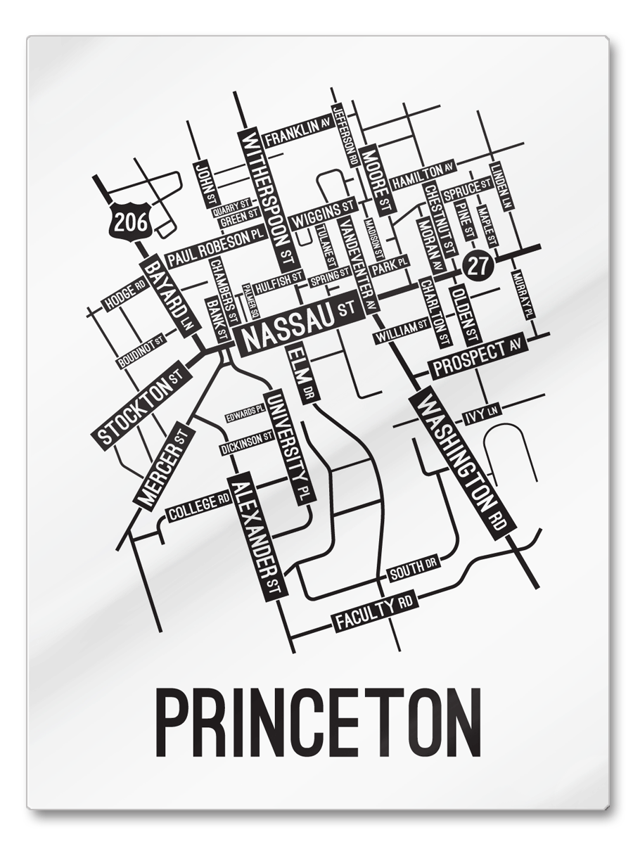Princeton, New Jersey Street Map - School Street Posters