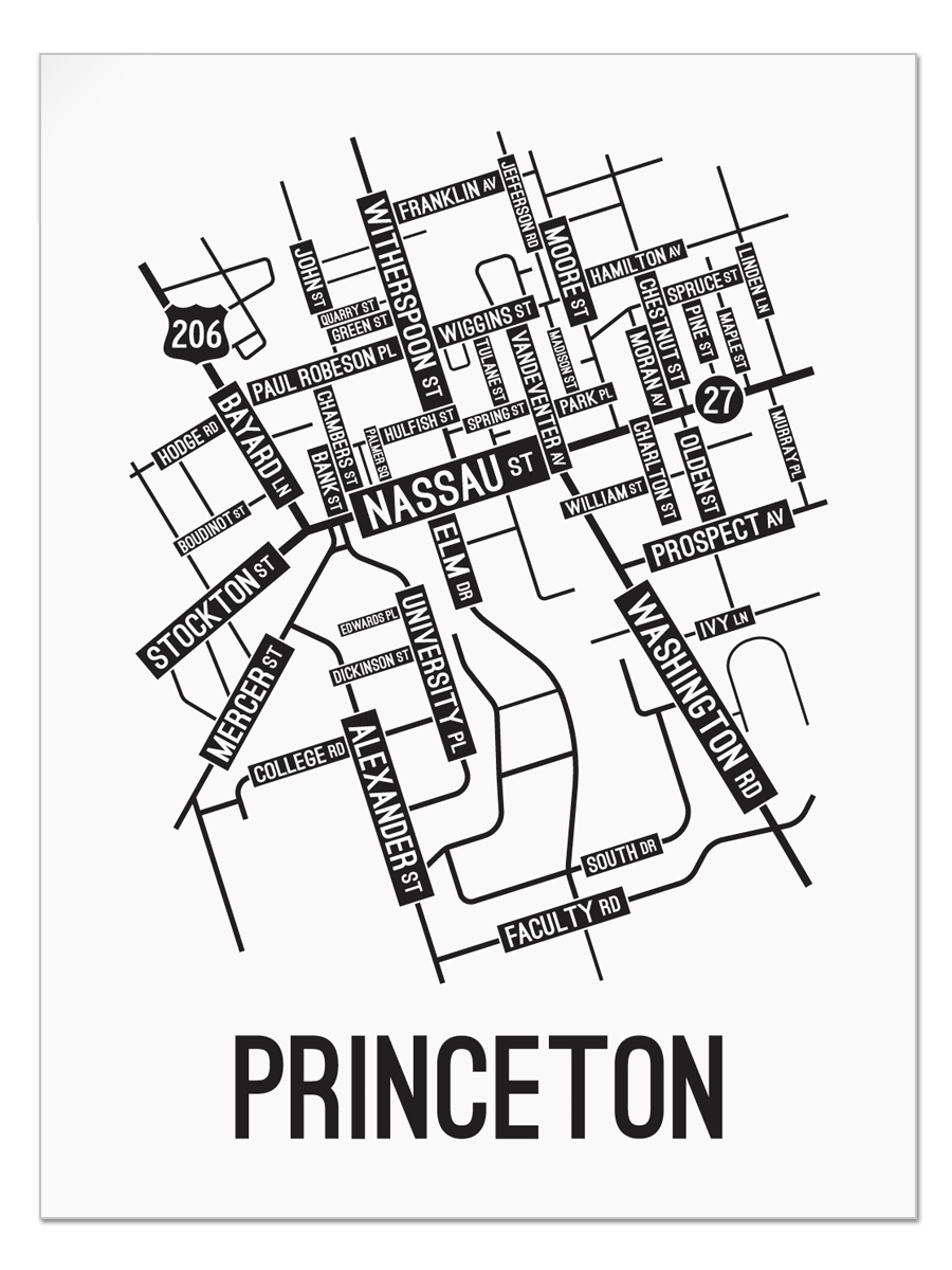 Princeton City Map Vintage Princeton Maine Map Poster, Princeton ME