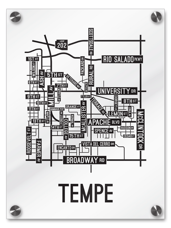 Tempe, Arizona Street Map - School Street Posters