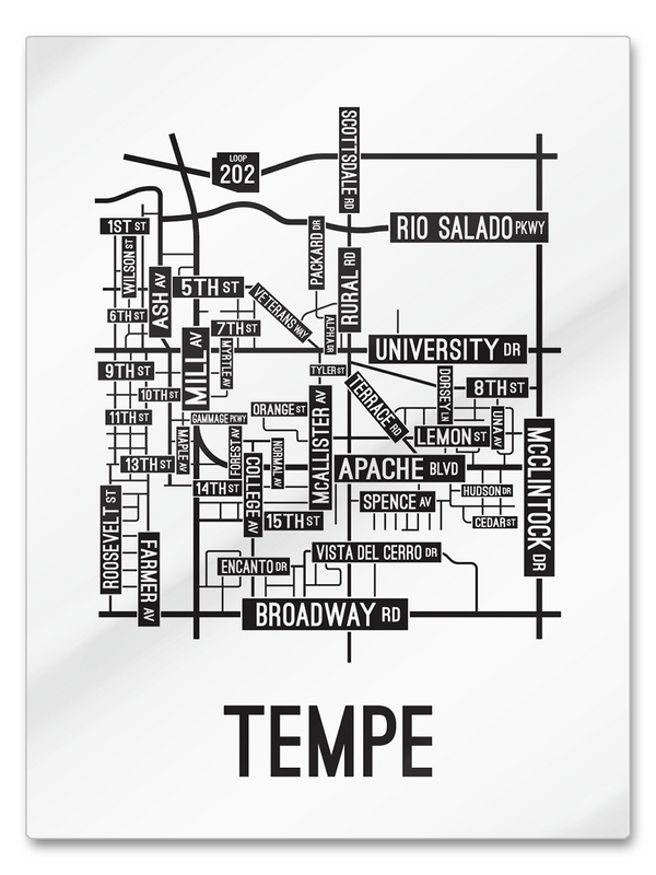 Tempe, Arizona Street Map - School Street Posters