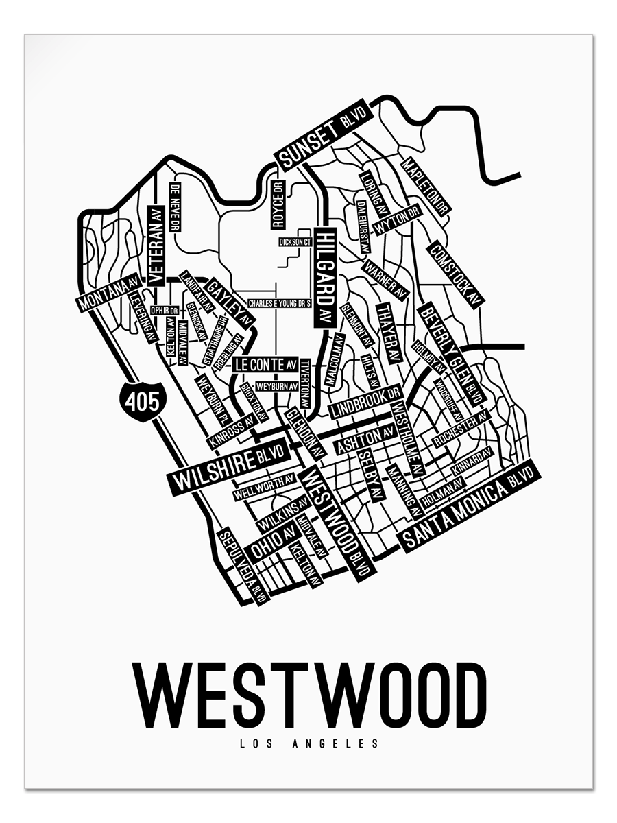 Los Angeles Street Map By Neighborhood Area Boundaries And Map