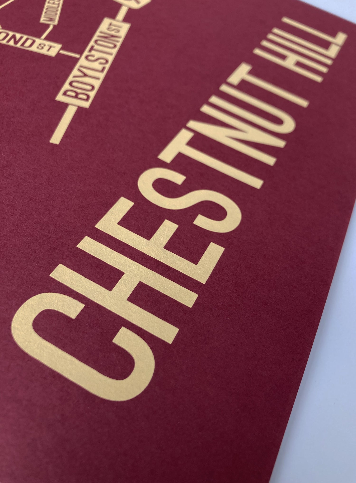 Chestnut Hill, Massachusetts Street Map Print - School Street Posters