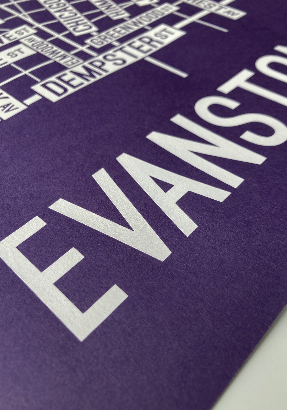 Evanston, Illinois Street Map Screen Print - School Street Posters